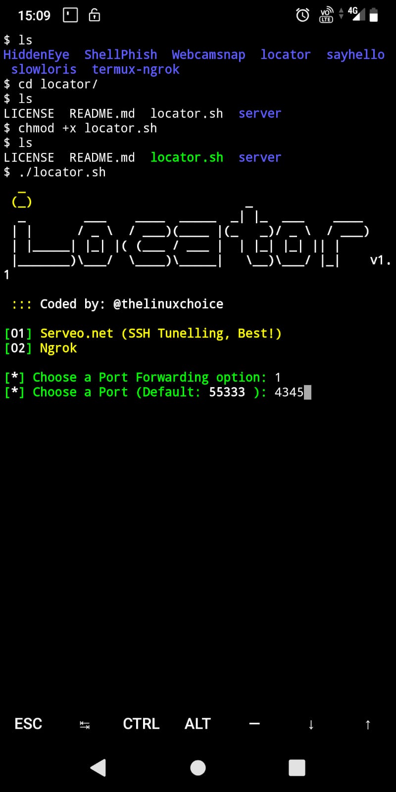 Script Termux Locator