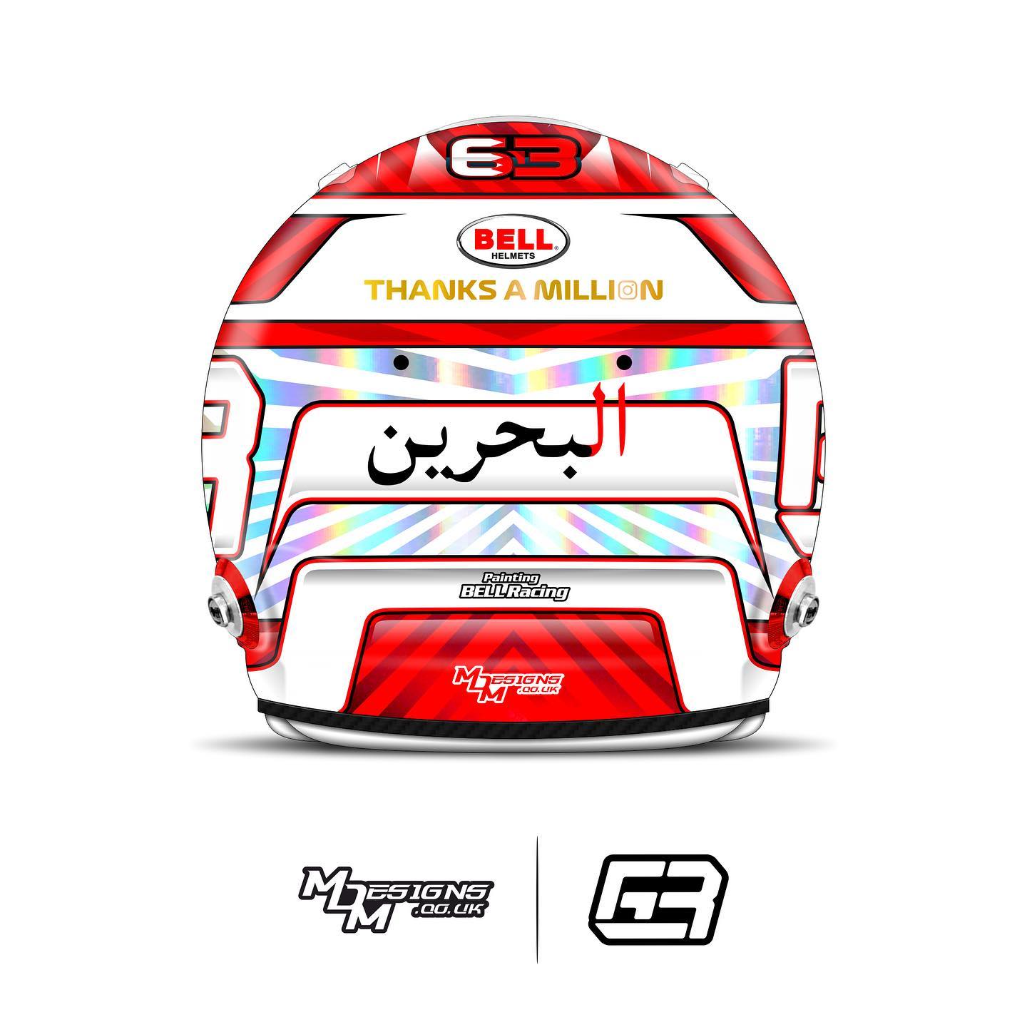 Racing Helmets Garage: Bell HP77 G.Russell Bahrain 2020 by MDM Designs ...