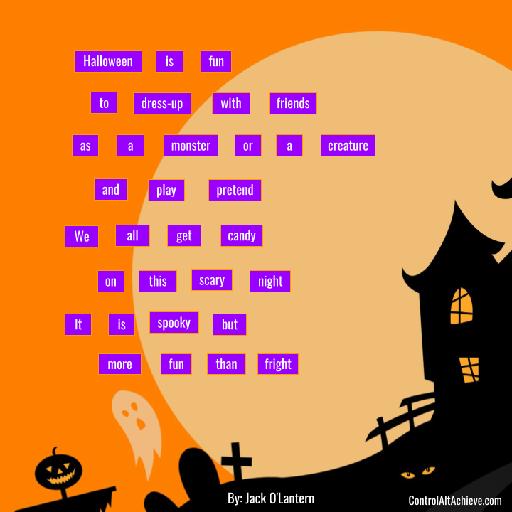 Control Alt Achieve: Halloween Drag and Drop Poetry with Google Drawings