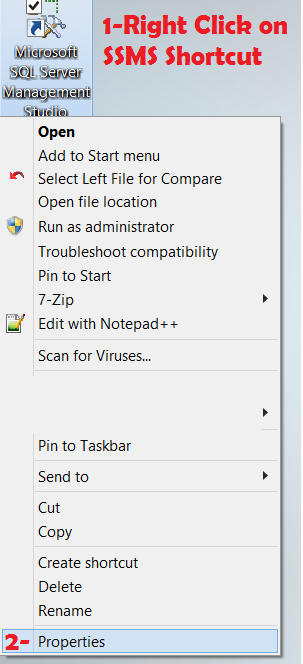 Welcome To TechBrothersIT: How to create shortcut for SSMS and Connect ...