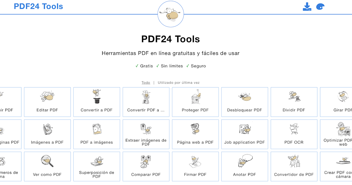 AYUDA PARA MAESTROS: PDF24 Tools - 28 herramientas PDF en línea ...