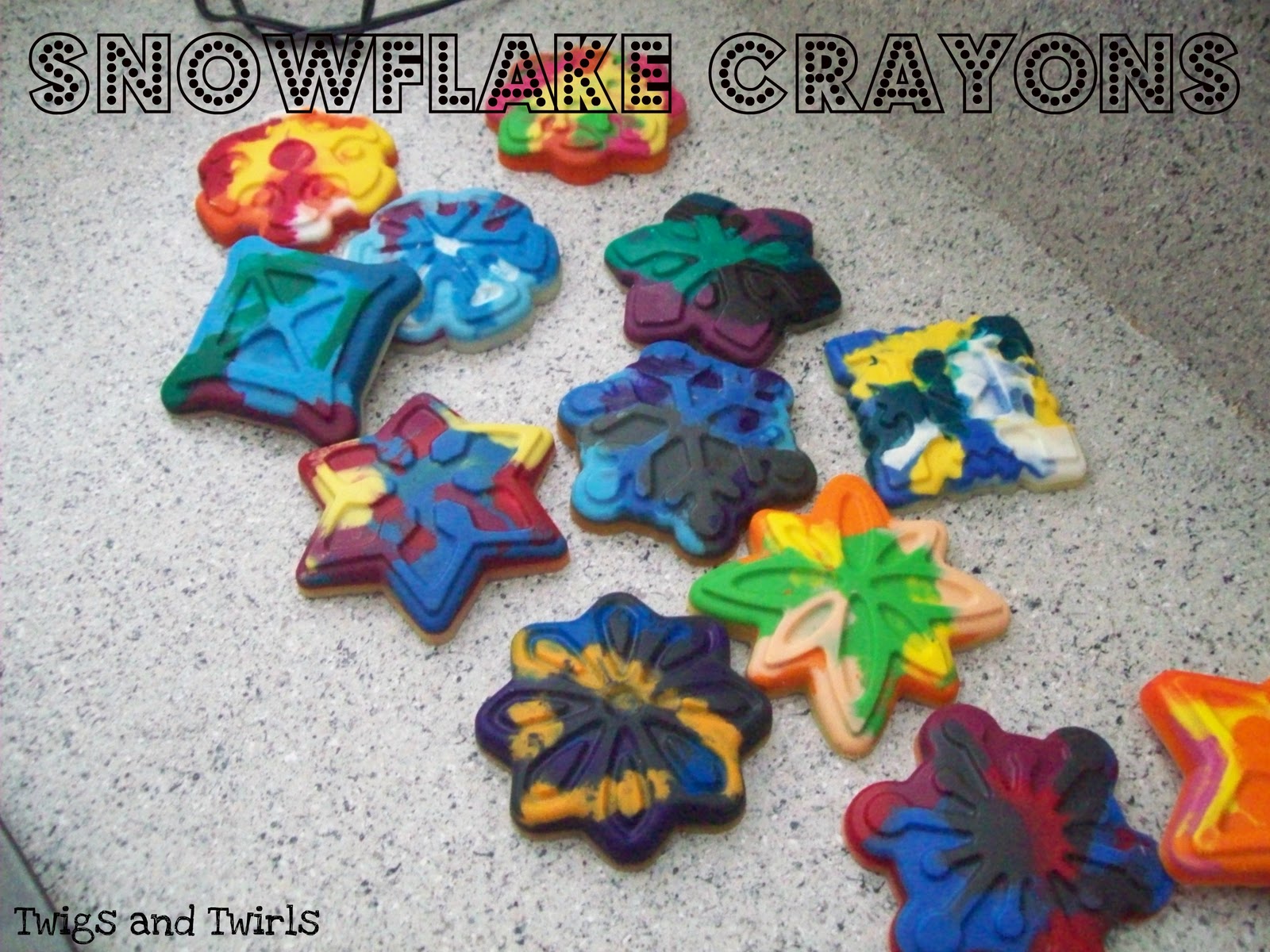 Twigs and Twirls: Handmade Holiday - Snowflake Crayons
