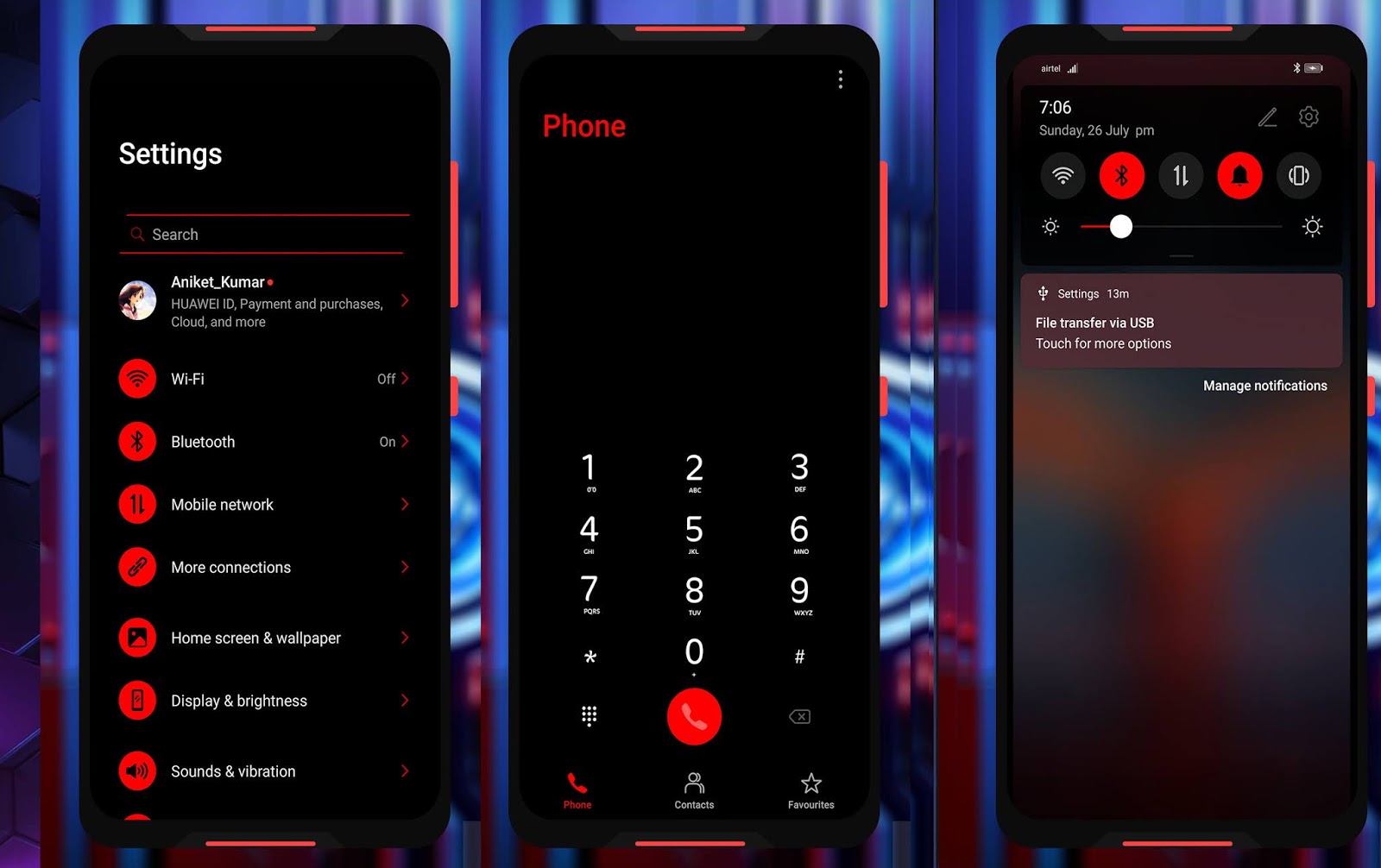 [Original Theme] ROG 3 Dark EMUI Theme for 9/10 Users