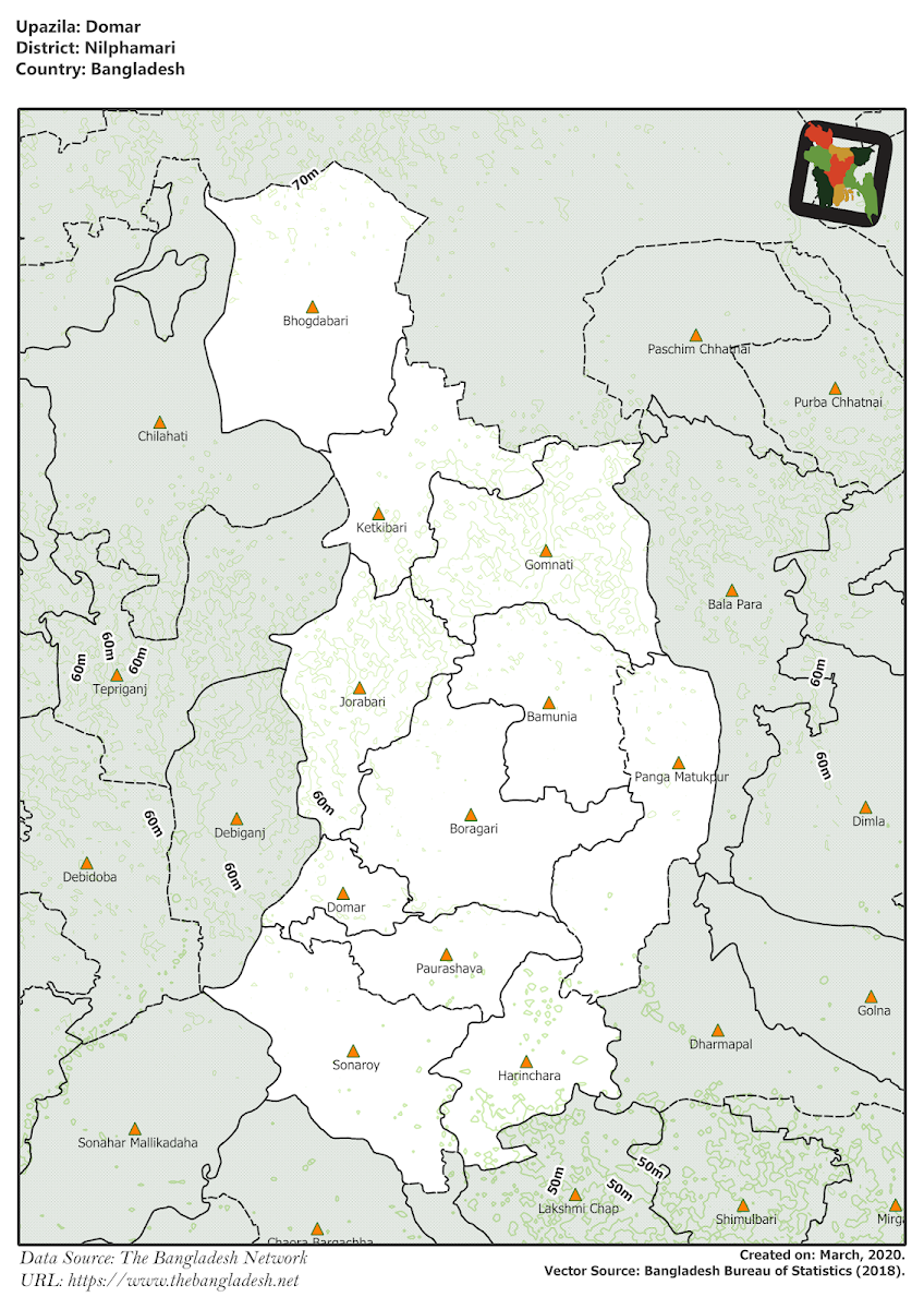 Mouza & Land Use Maps of Domar Upazila, Nilphamari, Bangladesh ...