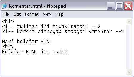Menuliskan Komentar Pada HTML, Javascript, ASP, Atau PHP - Niguru Indonesia
