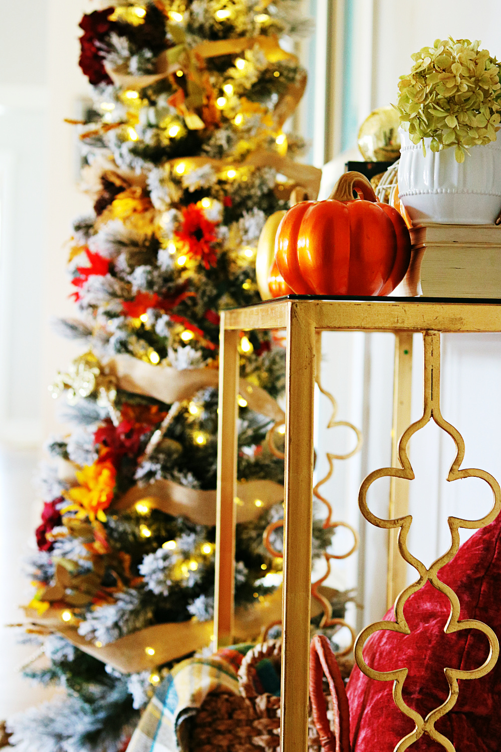 How to Style a Fall Harvest Tree - At Home with Jemma