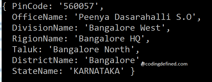 Lookup Indian PinCode Information in NodeJS - Coding Defined