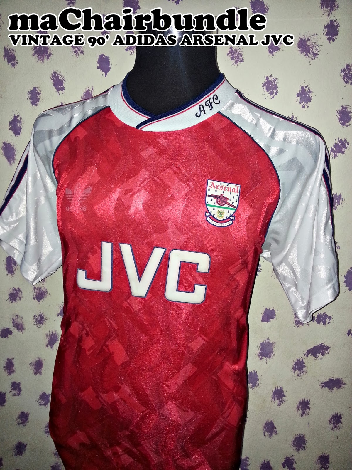maChairbundle: Vintage 90's Adidas Arsenal JVC - RM200 (PJ275) *SOLD*