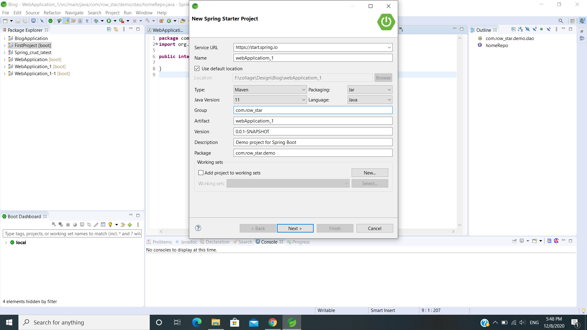 spring boot web application example