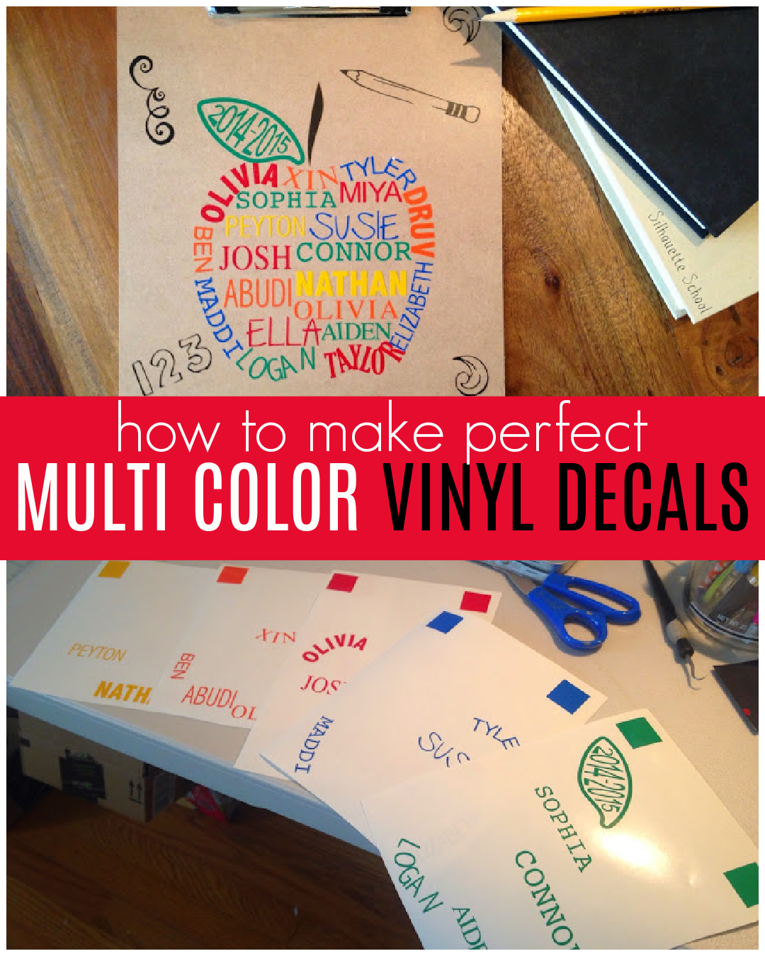 Layering Vinyl When the Vinyl's Not Actually Layered (Apple Word Art Pt ...