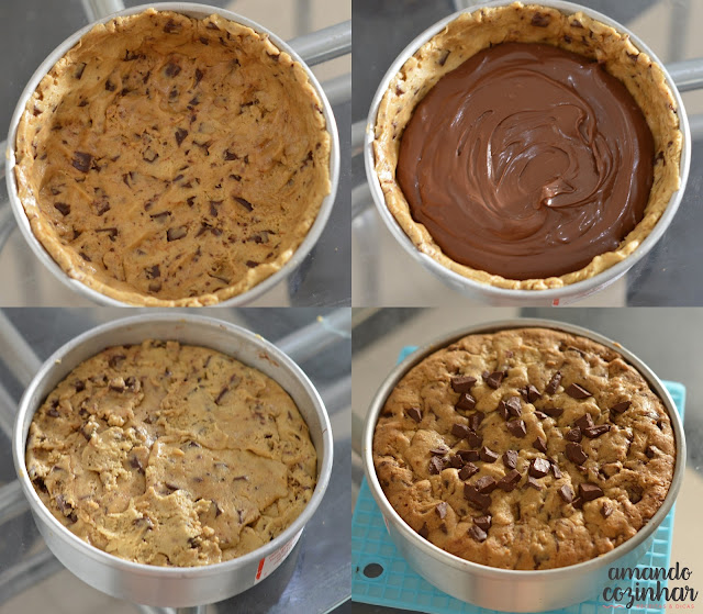 Torta Cookie recheada com Nutella - Amando Cozinhar