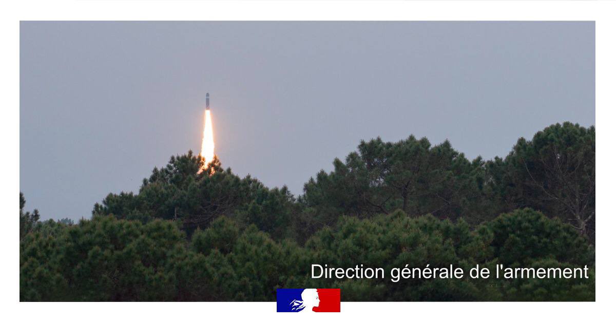 Pax Aquitania: Succès d'un tir de missile M51 au centre d'essais des Landes