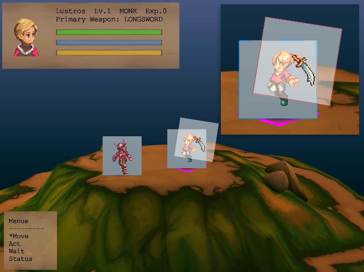 Place items in the hands of 2D characters in a 3D world