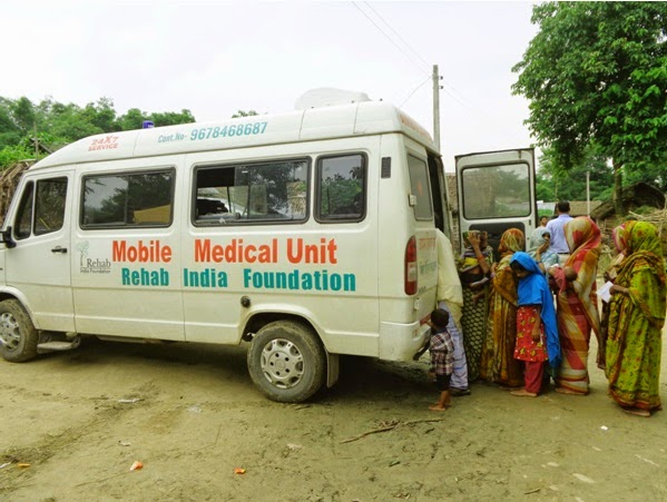 REHAB INDIA FOUNDATION: Mobile Medical Unit August 2014
