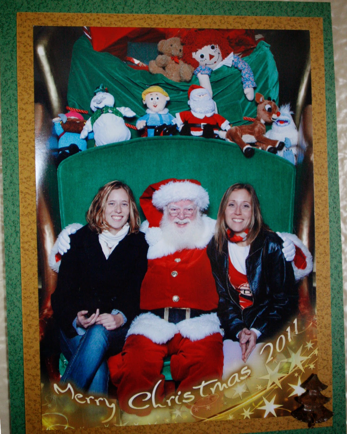 Family Strong: Yearly Santa Picture Display