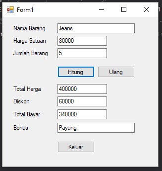 Membuat Program Belanja Sederhana Menggunakan Visual Basic
