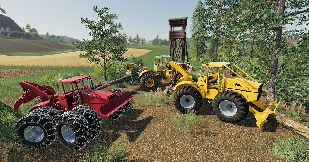 FS19 Skidder MF320 v1.0 - FS 19 & 22 USA Mods Collection