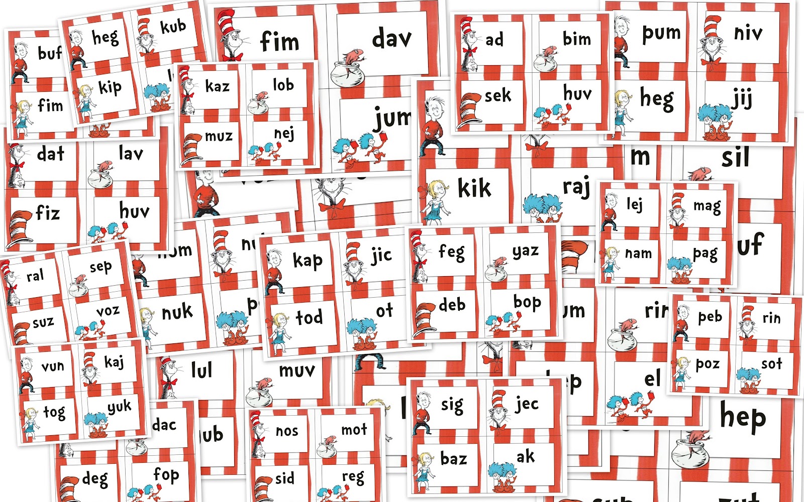 Life in First Grade: Cat in the Hat Nonsense Words