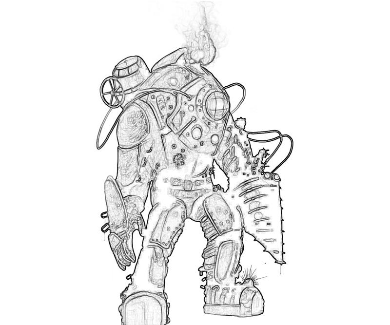 Bioshock Big Daddy Coloring Pages