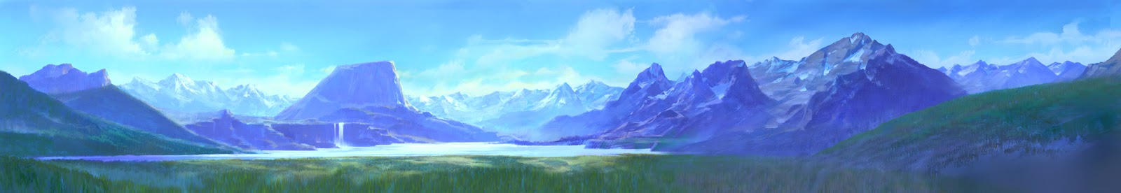 Land Sketch: Panorama for Spirit, Stallion of the Cimarron