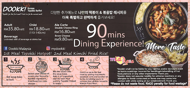 Review Dookki Korean Topokki Buffet | 2 Hidangan Dalam 90 Minit