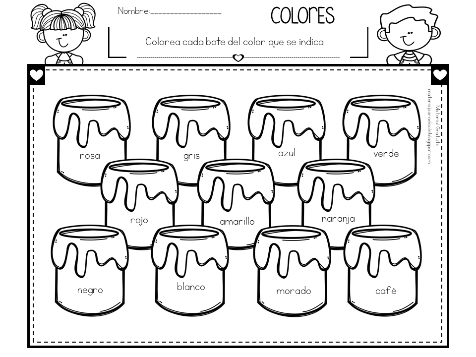 HOJAS PARA TRABAJAR LOS COLORES