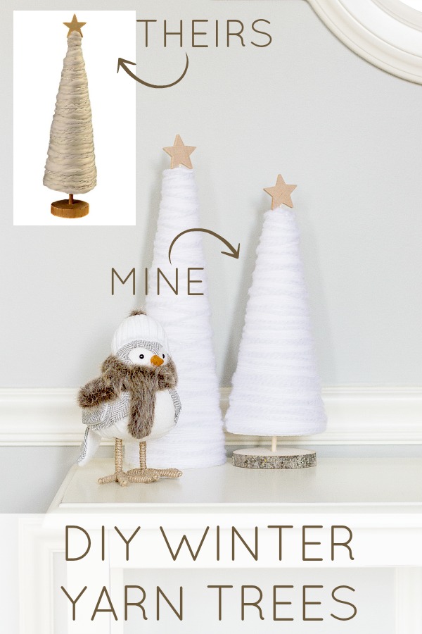 DIY Winter Yarn Trees | The Inspired Hive