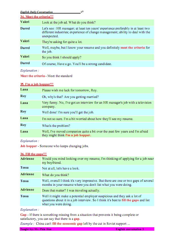 Unlimited Thinking: English Conversation3 សន្ទនាភាសាអង់គ្លេសទី៣. ៣០ទំព័រ