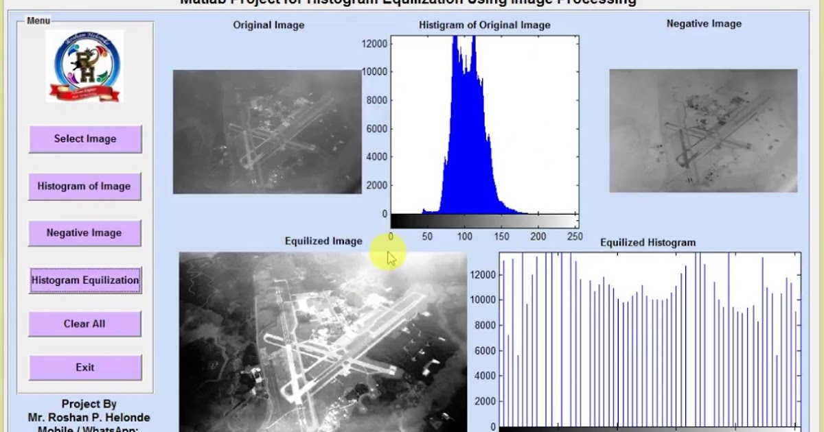Matlab code for Image Enhancement using Histogram Equalization ~ MATLAB PROJECTS