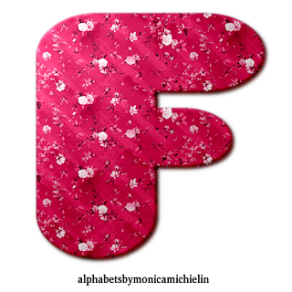 M. Michielin Alphabets: PINK FLORAL SEAMLESS TEXTURE ALPHABET PNG