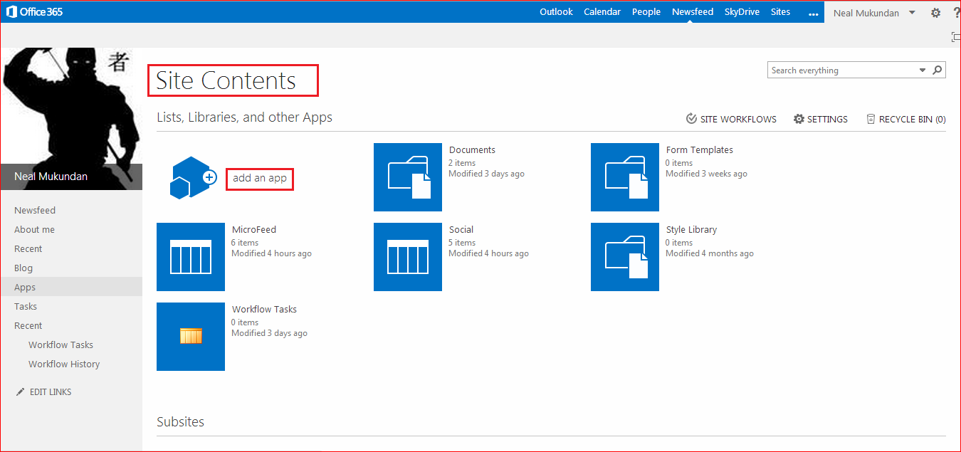 Neal Mukundan Sharepoint 2013 Adding Nintex Workflow For Office 365 App