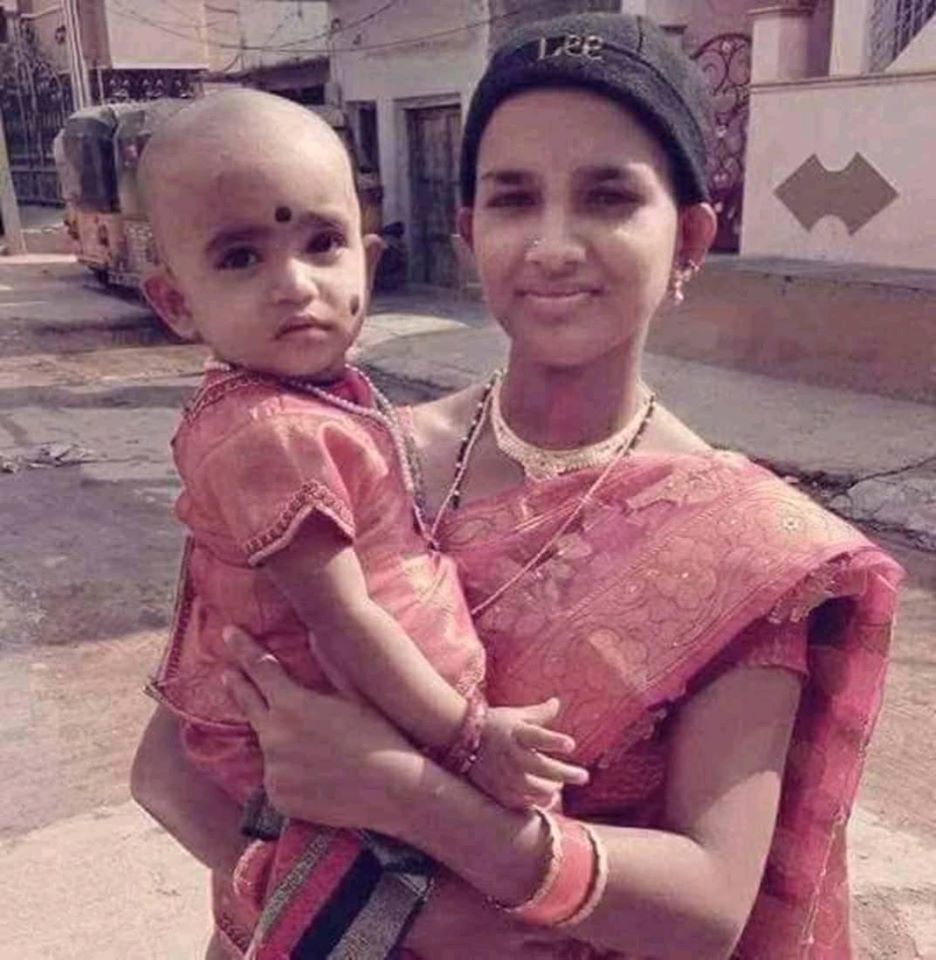 Village Barber Stories: Head Shaved Moms and their and cute bald babes