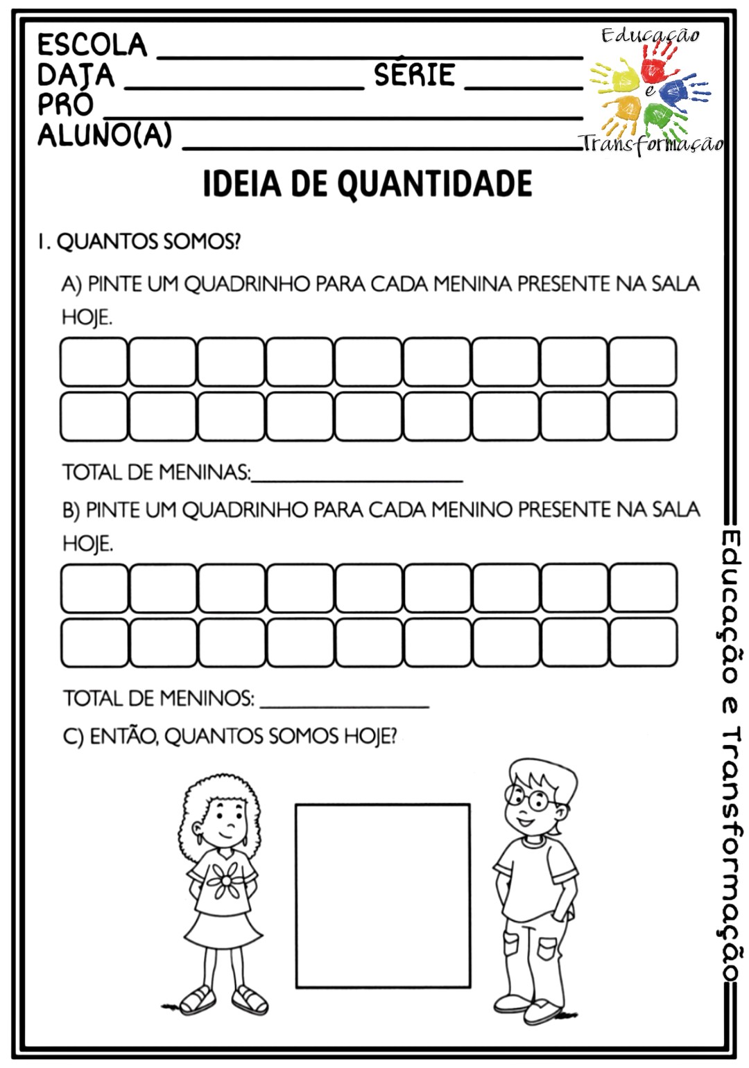Matemática: ideia de quantidade Atividade de matemática para trabalhar ...
