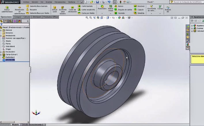 How to Draw a Pulley 2-Groove V with Solidworks 2014. - SolidWorks Share
