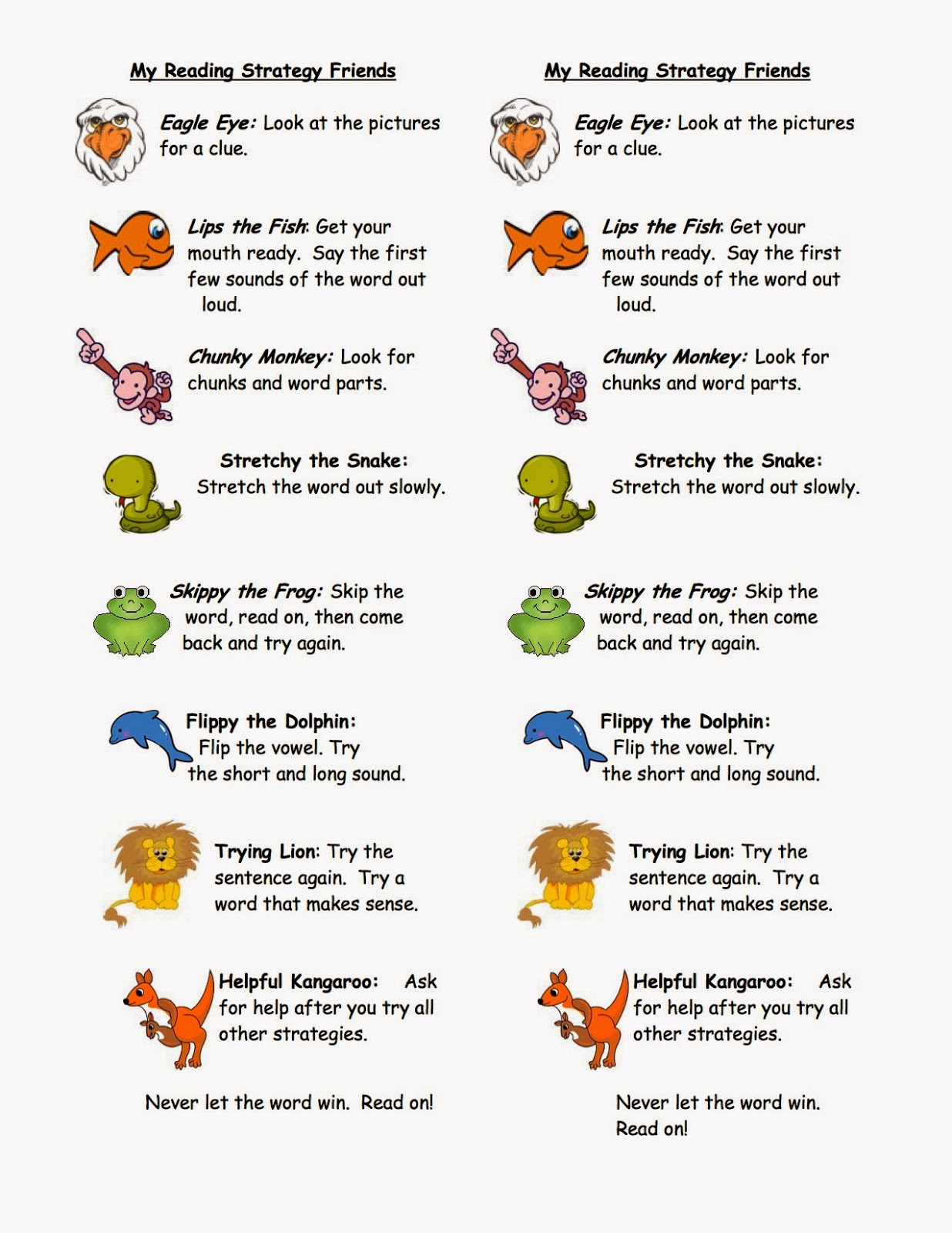 Mrs. Rensink's and Ms. Lace's Class Page: Language -Reading