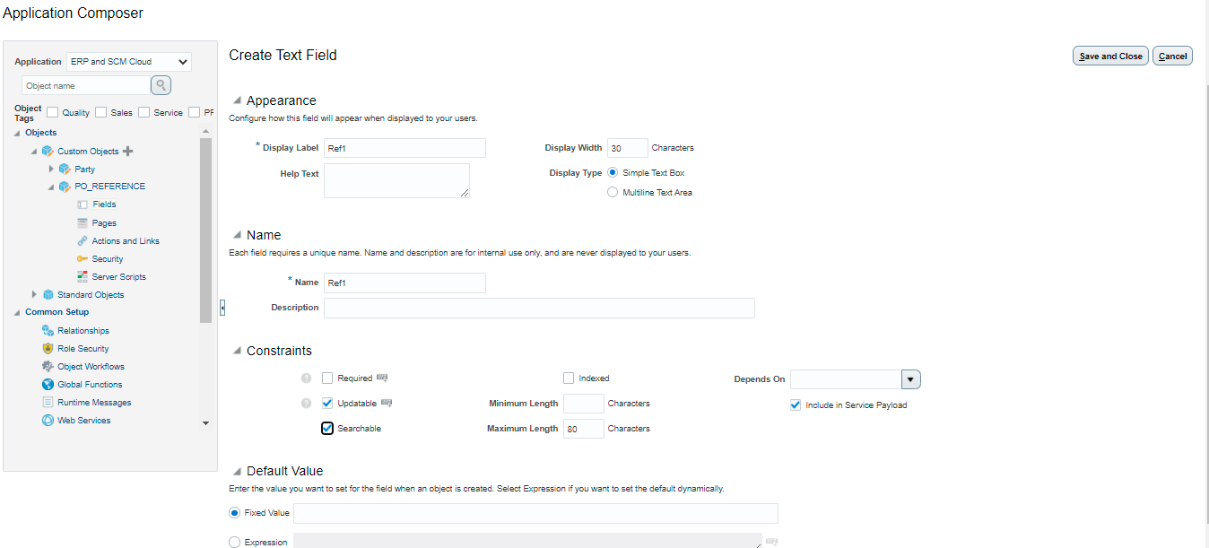 Oracle Application Oracle Fusion Application Composer How To Create A Custom Object And Page