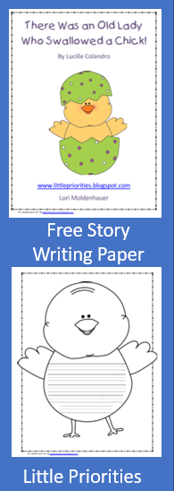 There Was an Old Lady Who Swallowed a Chick Freebie - Classroom Freebies
