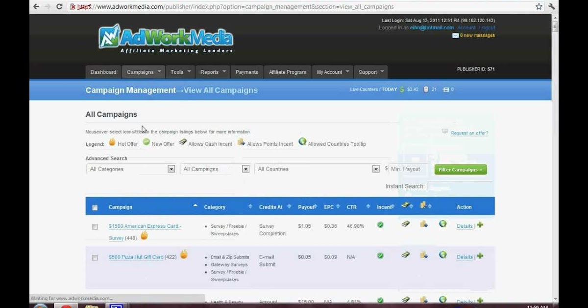 AdWork Media, highly paying with great conversion tools