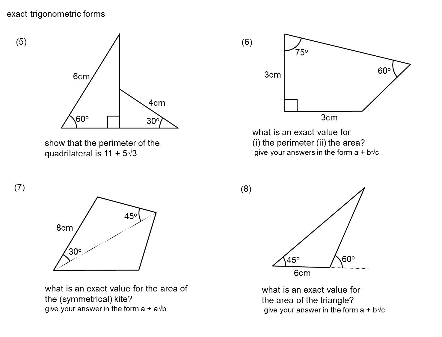 MEDIAN Don Steward mathematics teaching: exact trigonometric values