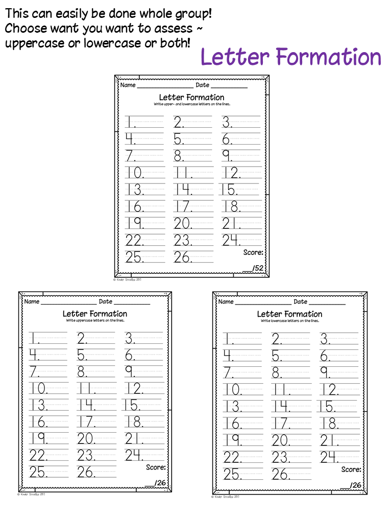 Kinder Doodles: What Do You Know? Progress Monitoring