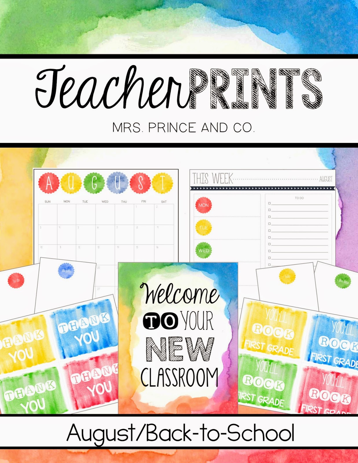 Mrs. Prince and Co.: TeacherPRINTS {August}