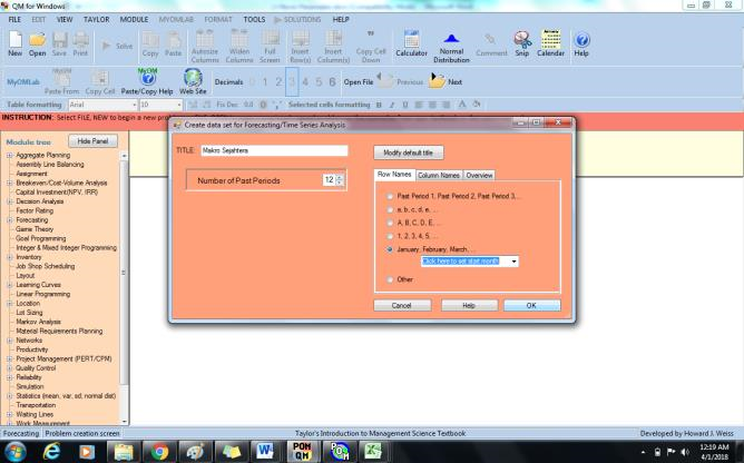 Cara Industri: Membuat forecasting WMA dengan software POM QM dan ...