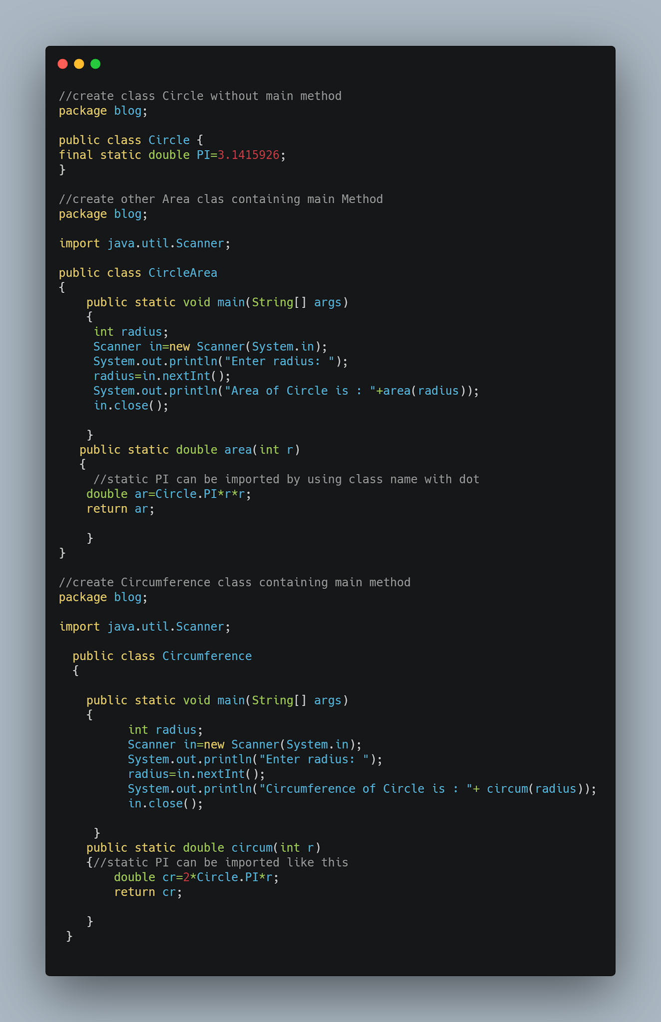 Java Constants Static Final Fields Java Constants Static Final Fields