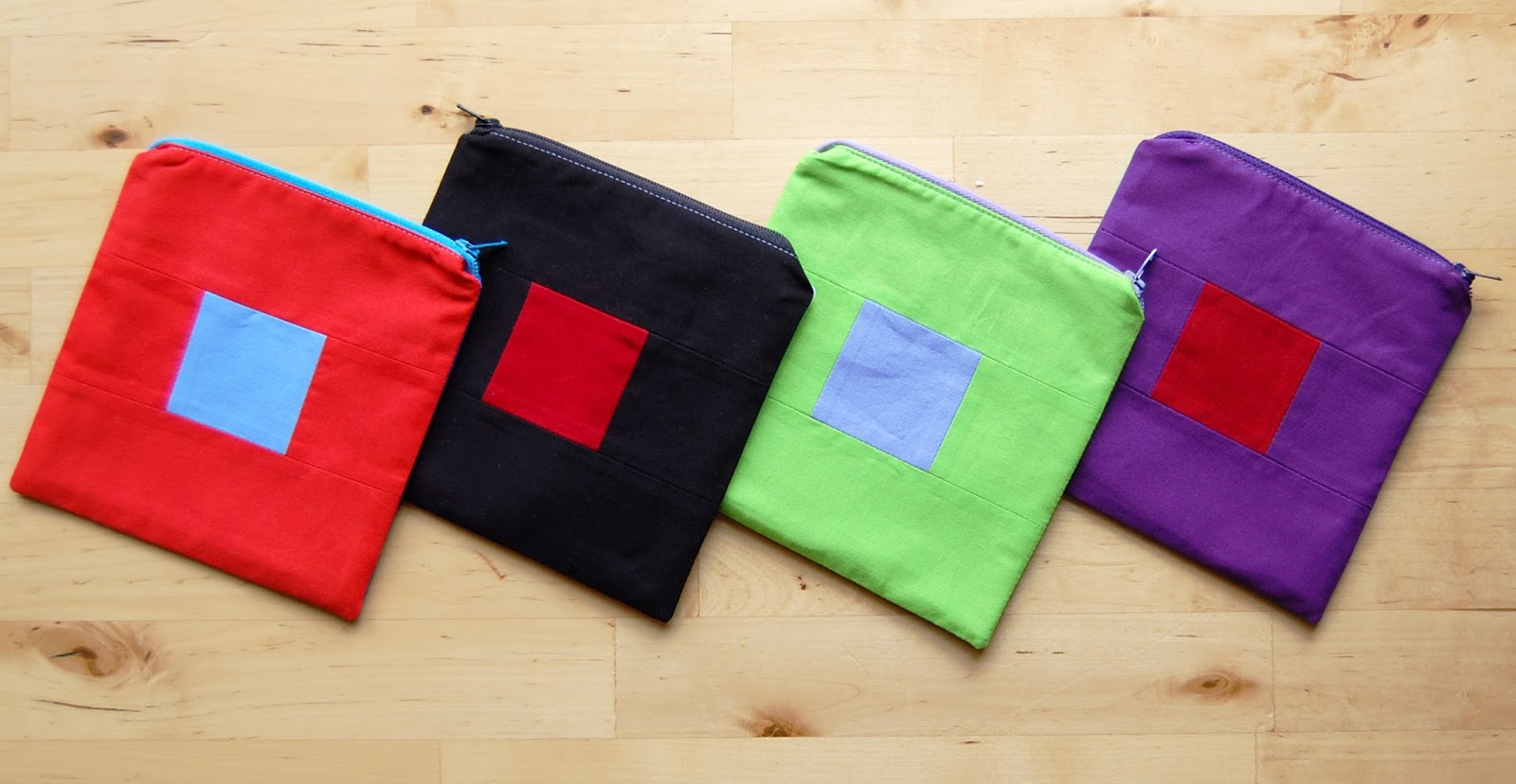 Zipper Pouch Features Contrasting Colors
