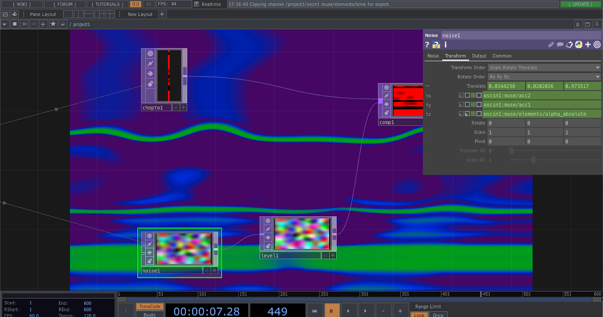 Designing the final project's visual in TouchDesigner