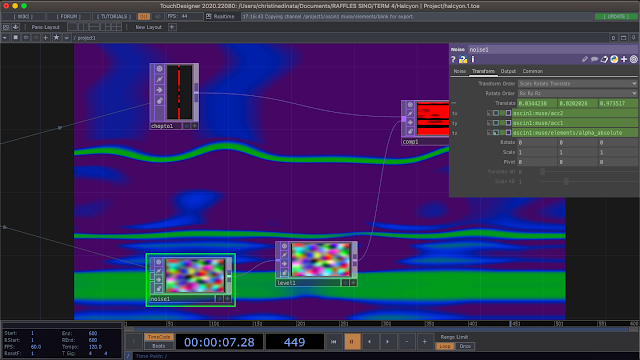Designing the final project's visual in TouchDesigner