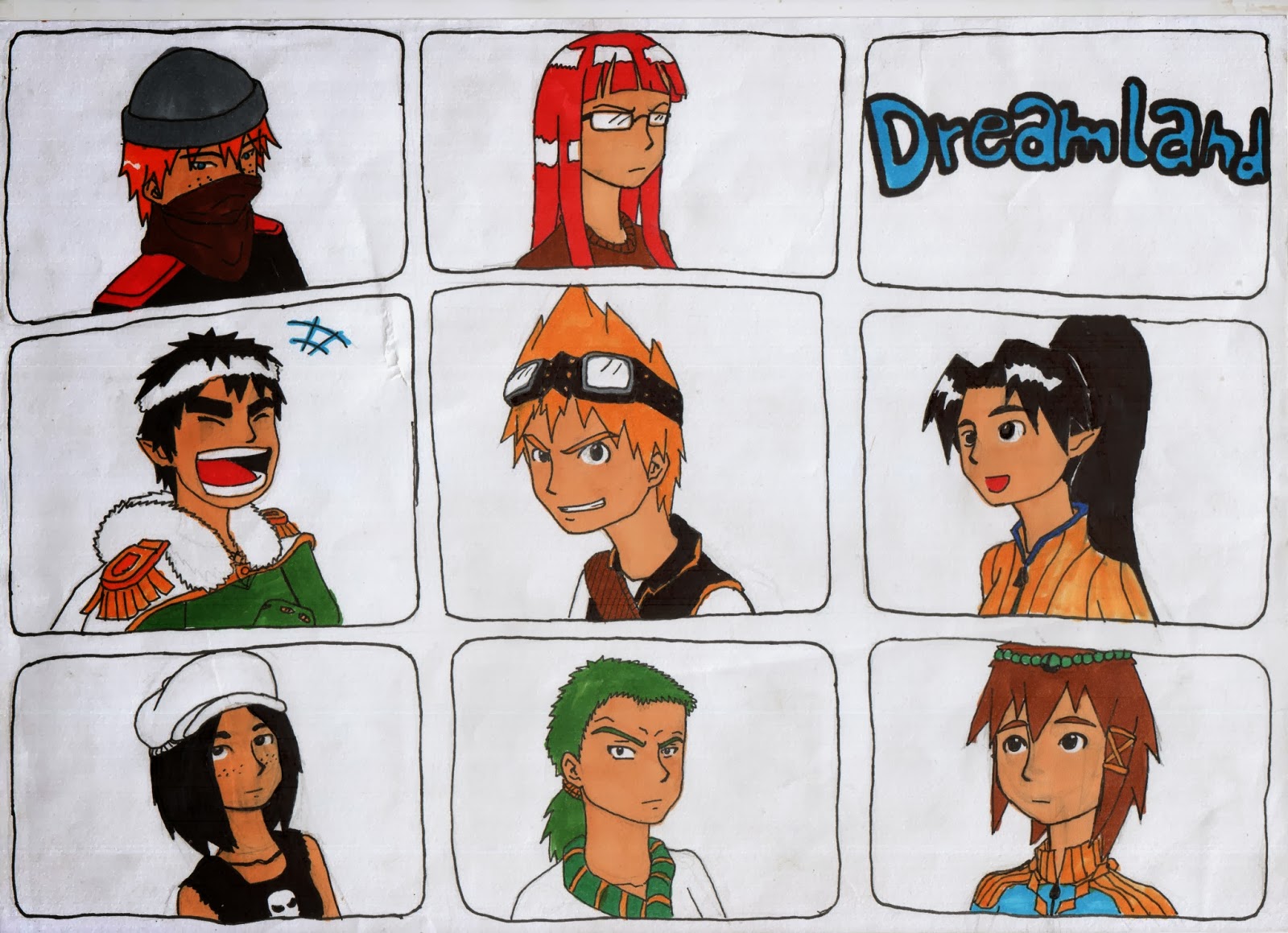 januflio: Varios personajes color