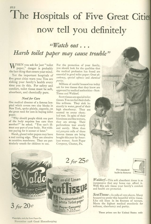Vintage Toilet Paper Ads From the Early 20th Century ~ Vintage Everyday