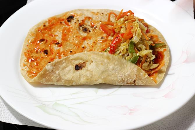 Veg Frankie - Mumbai Recipe