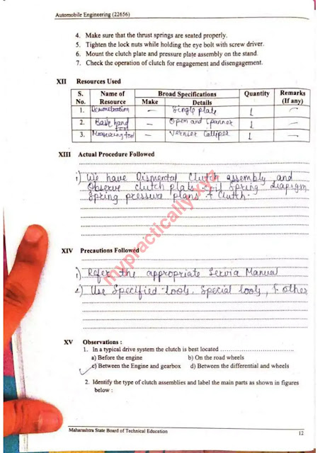 22656 Automobile Engineering Solved Lab Manual Answers | Msbte Lab ...